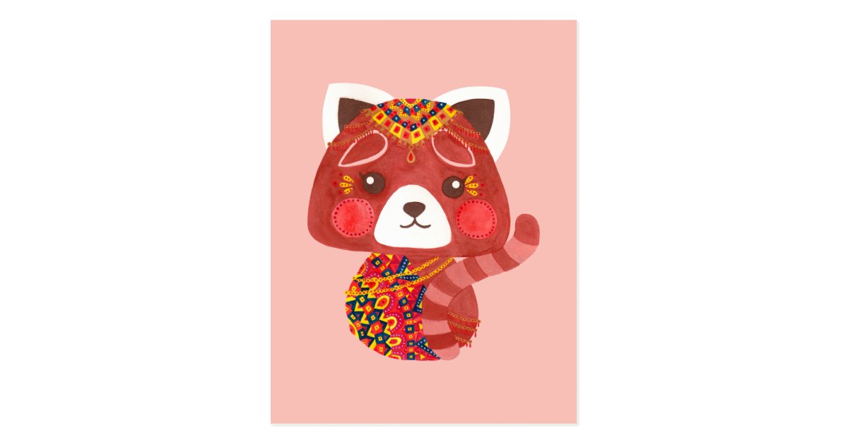 The Cute Red Panda Postcard | Zazzle.com