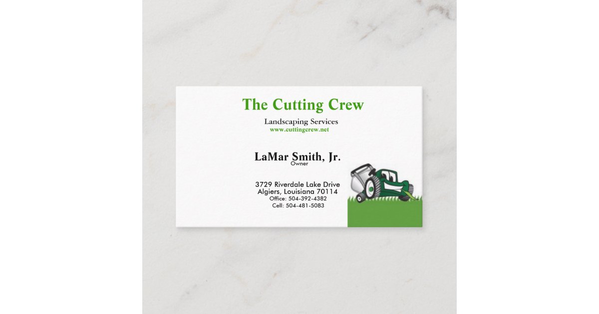 The Cutting Crew Business Card Sample | Zazzle