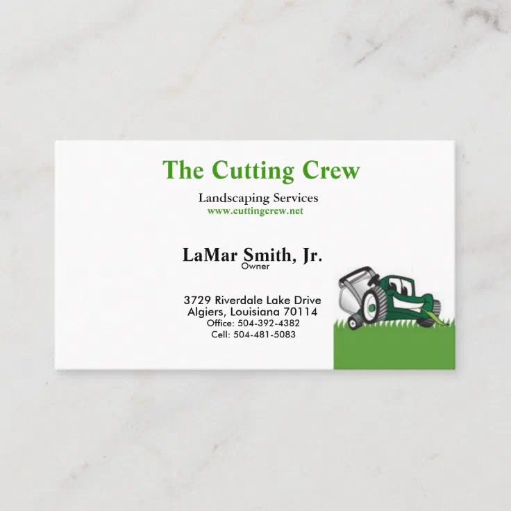 The Cutting Crew Business Card Sample | Zazzle
