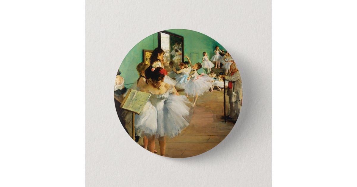 The Dance Class (1874) by Edgar Degas Button | Zazzle