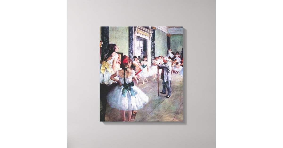 The Dance Class by Edgar Degas, Vintage Ballet Art Canvas Print | Zazzle