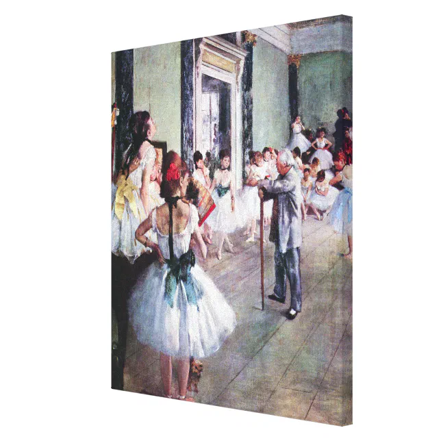 The Dance Class by Edgar Degas, Vintage Ballet Art Canvas Print | Zazzle