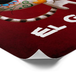 The Day of The Dead Cute Cat Poster | Zazzle