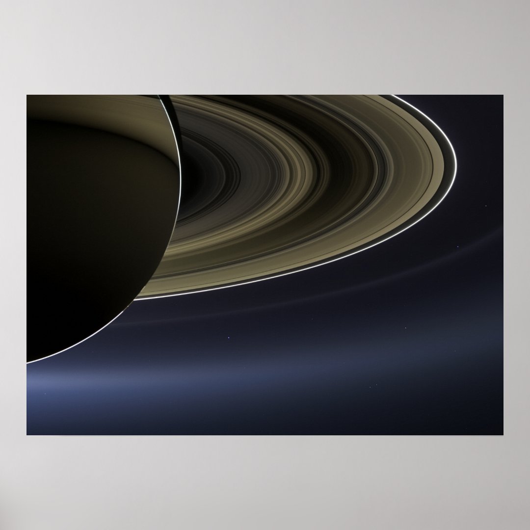 The Day the Earth Smiled | Cassini | Saturn Poster | Zazzle