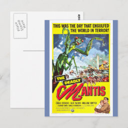 THE DEADLY MANTIS movie poster Postcard | Zazzle
