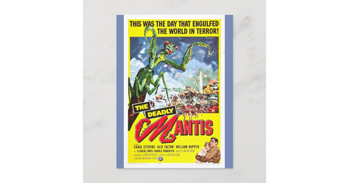 THE DEADLY MANTIS movie poster Postcard | Zazzle