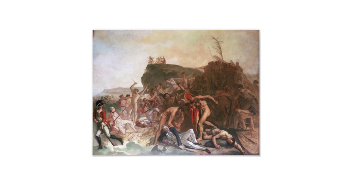The Death of Captain Cook 12"x16" poster | Zazzle