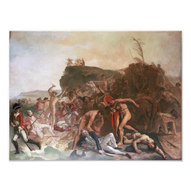 The Death of Captain Cook 12"x16" poster | Zazzle