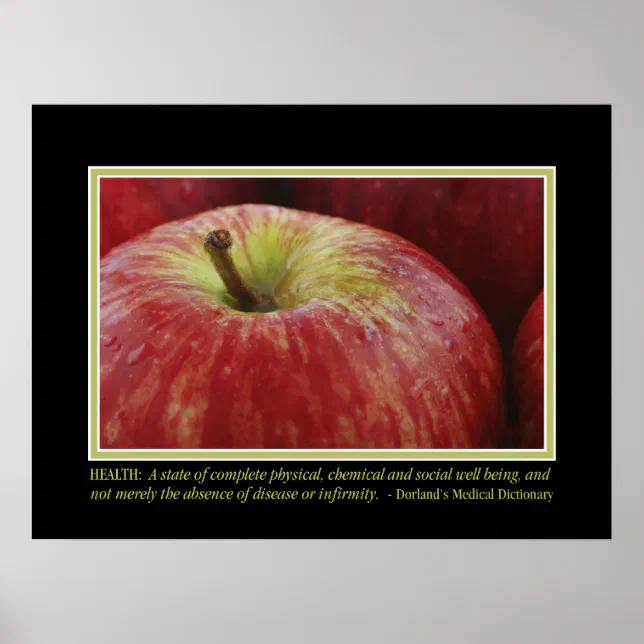 The Definition Of Health Poster | Zazzle