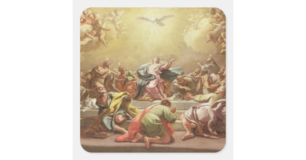 The Descent of the Holy Spirit Square Sticker | Zazzle