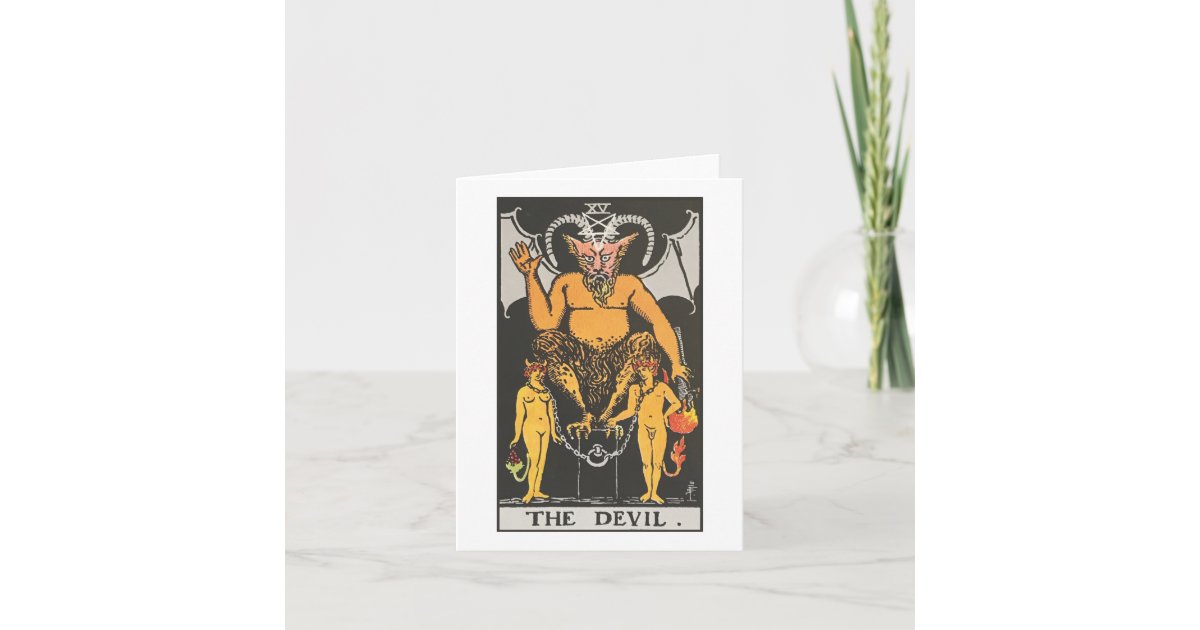 The Devil card - Rider Waite Smith tarot | Zazzle