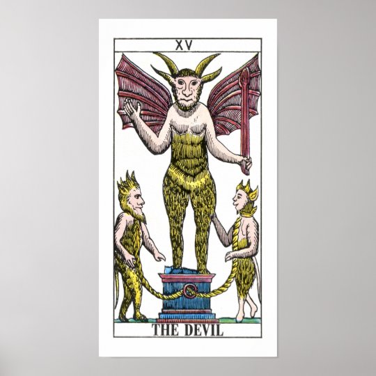 The Devil Tarot Card Poster | Zazzle.com