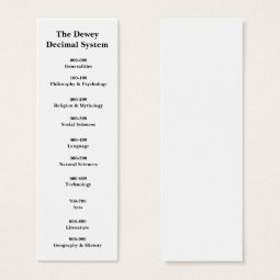 The Dewey Decimal System Bookmark | Zazzle