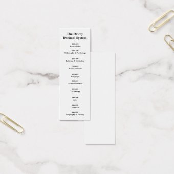 The Dewey Decimal System Bookmark | Zazzle