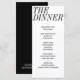 The Dinner Unique Black White Typography Wedding Menu | Zazzle