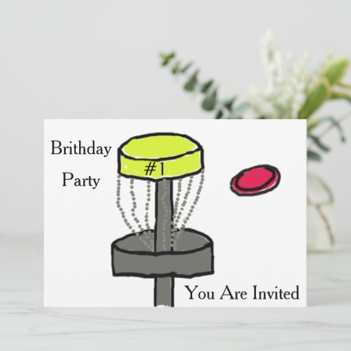 The disc golf birthday invitation | Zazzle