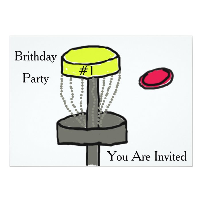 The disc golf birthday invitation | Zazzle.com