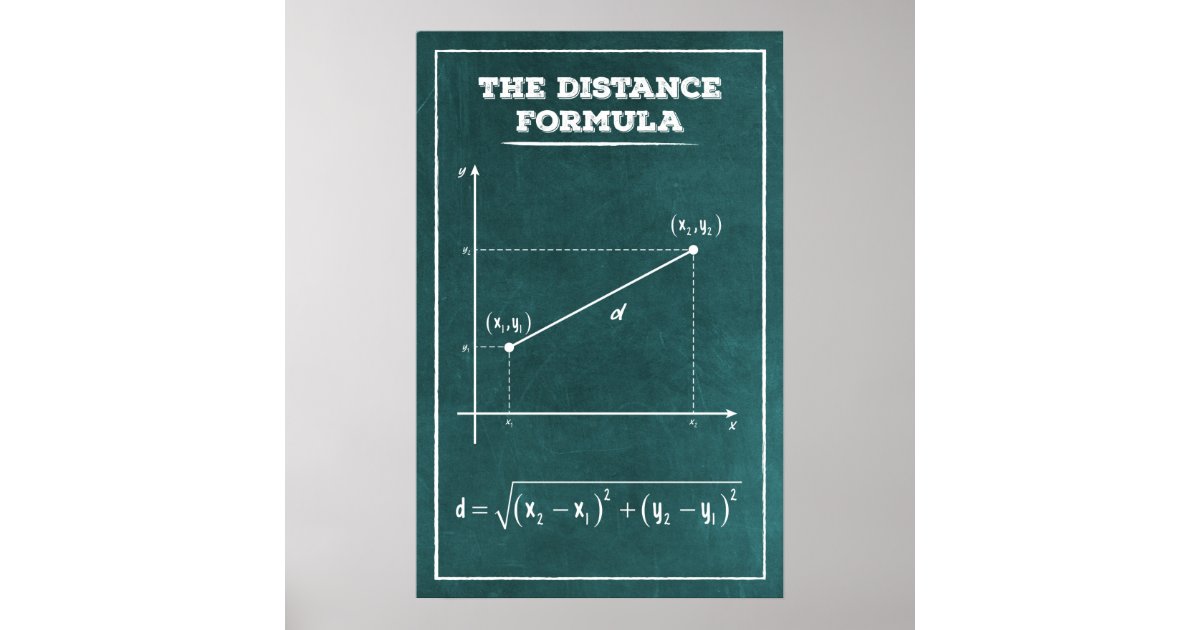 The Distance Formula Poster | Zazzle