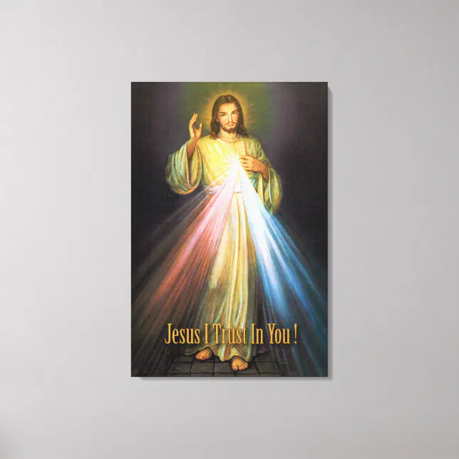 THE DIVINE MERCY DEVOTIONAL IMAGE CANVAS PRINT | Zazzle