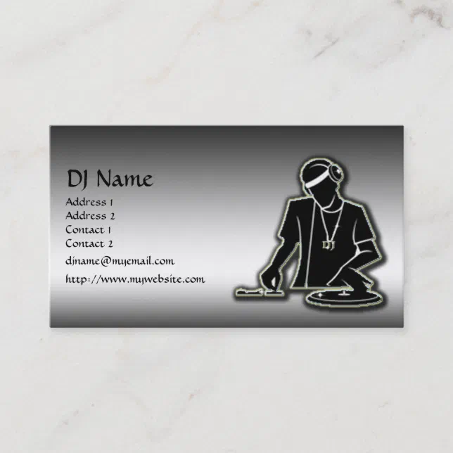The DJ Business Card | Zazzle