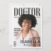 The Doctor Trendy Doctor Graduate Photo Magazine Announcement | Zazzle