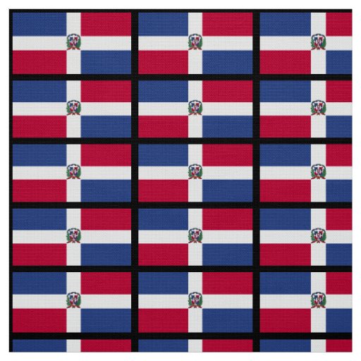 The Dominican Republic Flag Fabric | Zazzle