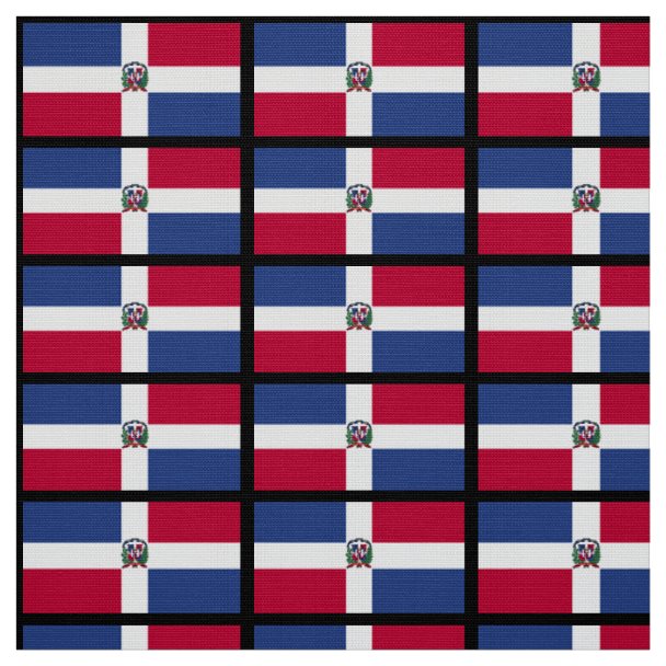 Dominican Republic Flag Fabric | Zazzle.com