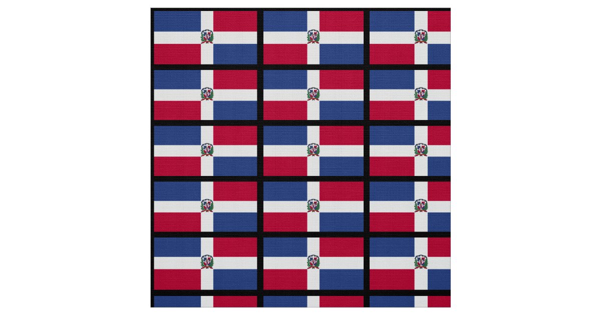 The Dominican Republic Flag Fabric | Zazzle