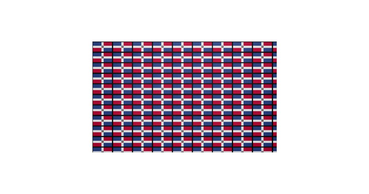 The Dominican Republic Flag Fabric | Zazzle
