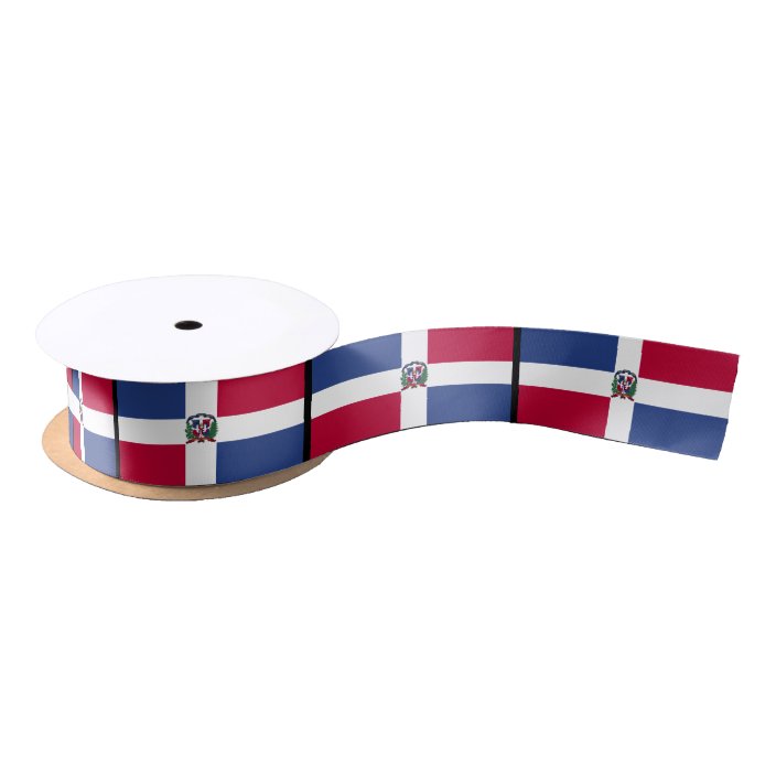 The Dominican Republic Flag Satin Ribbon | Zazzle.com