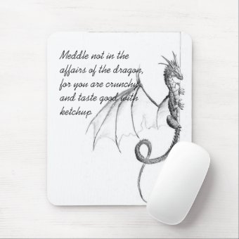 The Dragon Page Mouse Pad | Zazzle