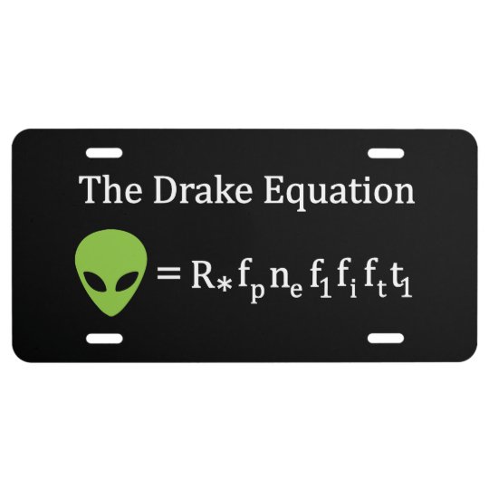 The Drake Equation License Plate | Zazzle.com