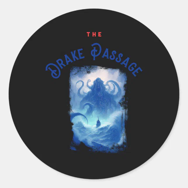 The Drake Passage Antarctica Cruise Classic Round Sticker | Zazzle