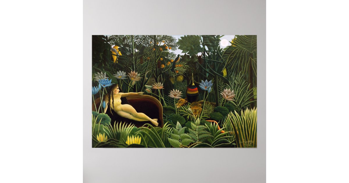 THE DREAM HENRI ROUSSEAU art Poster | Zazzle