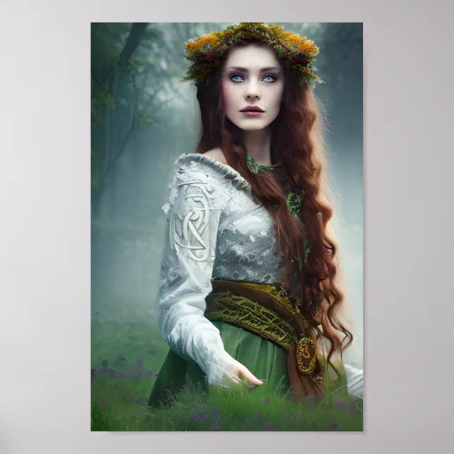 The Druid Queen Fantasy Art Poster | Zazzle