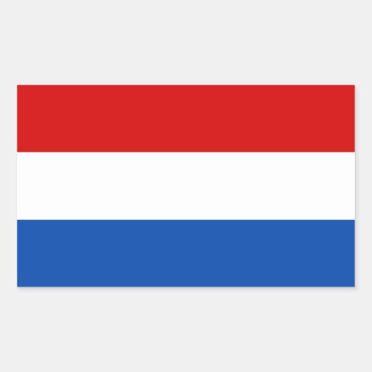 The Dutch Flag Rectangular Sticker | Zazzle.com