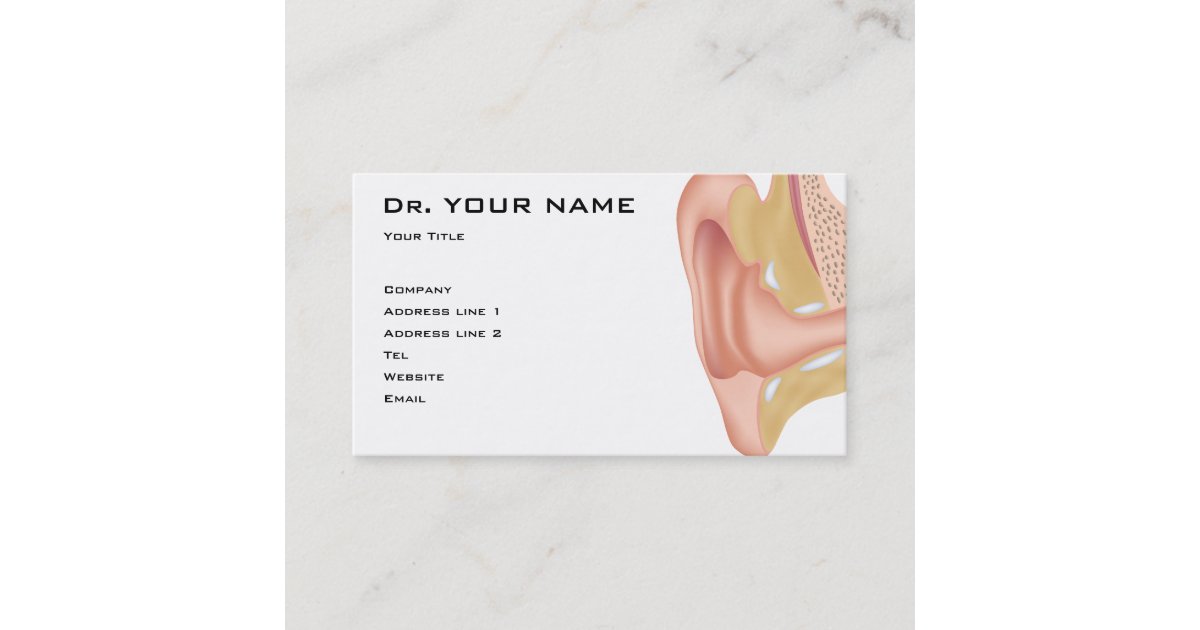 The Ear doctor Business Card | Zazzle
