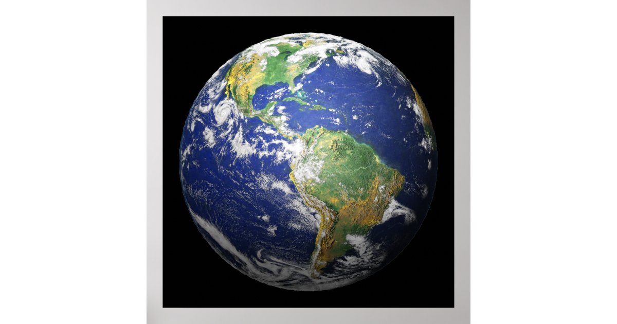 The Earth - 3D Effect Poster | Zazzle
