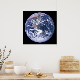 The Earth Seen From Apollo 17 aka The Blue Marble Poster | Zazzle
