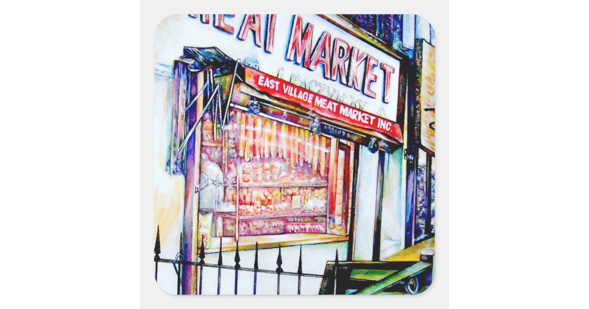 The East Village's Garden of Wisdom Square Sticker | Zazzle
