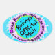 The Easter Bunny Address Egg Shaped Mail Stamp Oval Sticker | Zazzle
