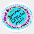 The Easter Bunny Address Mail Stamp Classic Round Sticker | Zazzle