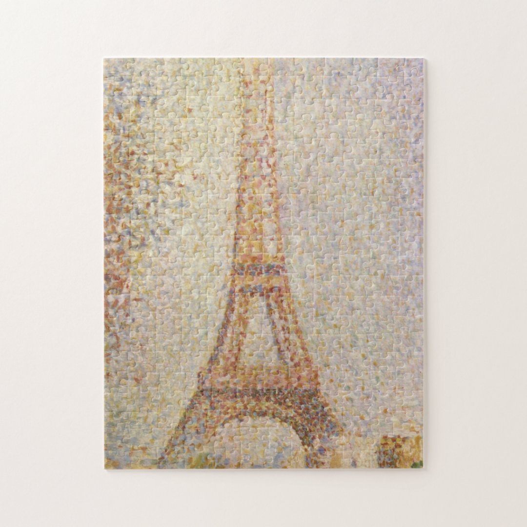 The Eiffel Tower by Georges Seurat Jigsaw Puzzle | Zazzle