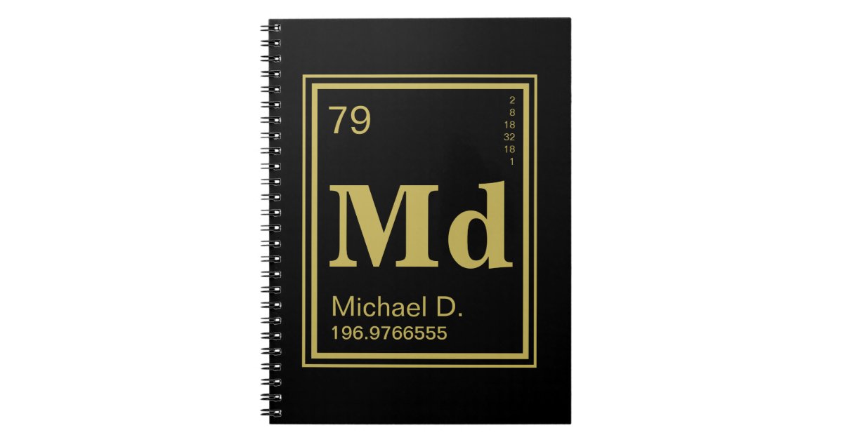 The Element of You! Custom Name Periodic Table Notebook | Zazzle
