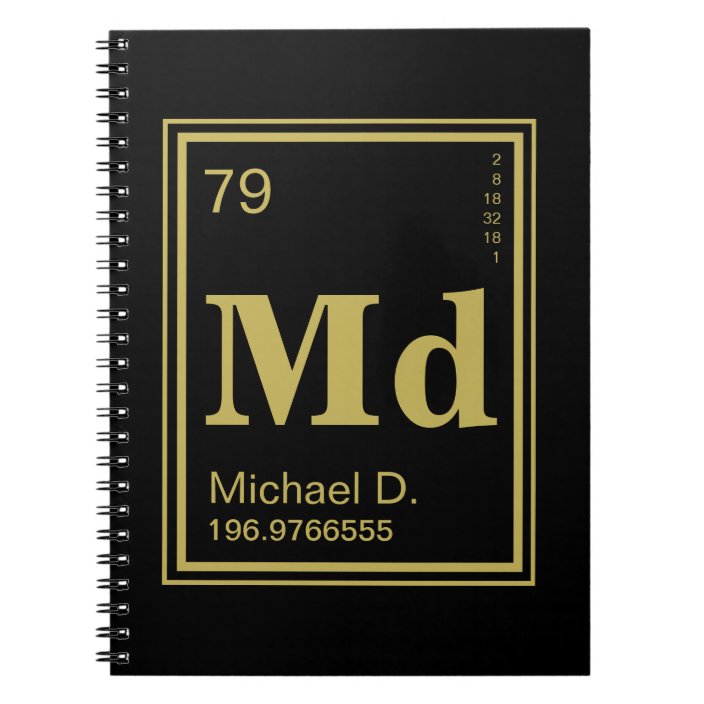 The Element of You! Custom Name Periodic Table Notebook | Zazzle.com