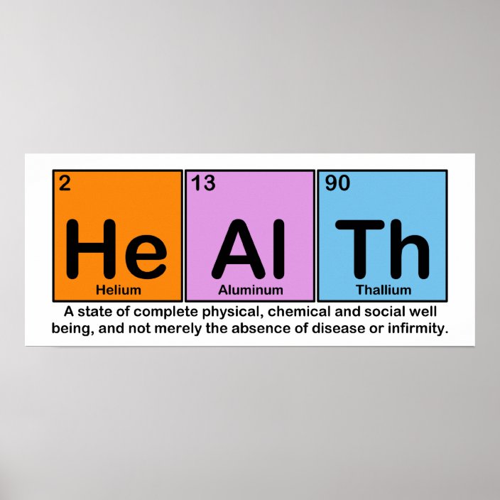 The Elements of Health Poster | Zazzle.com