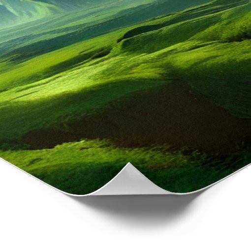 The Emerald Valley Fantasy Art Poster | Zazzle