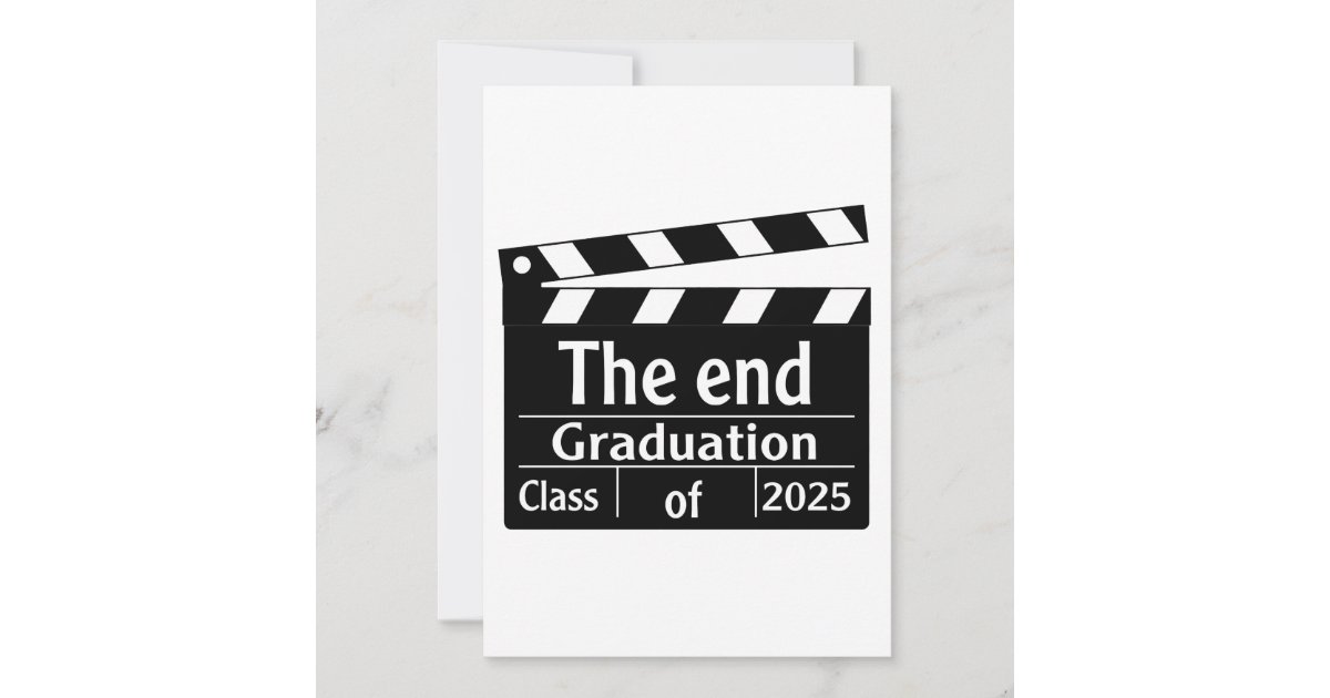 The End Graduation 2025 Cinema Graduate Invitation | Zazzle