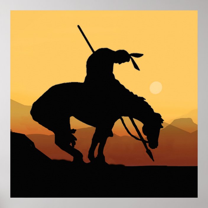 The End of the Trail Silhouette Poster | Zazzle.com
