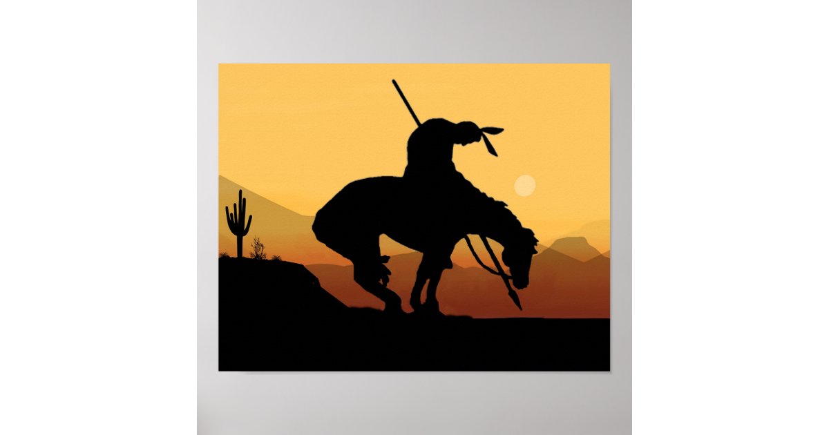 The End of the Trail Silhouette Poster | Zazzle
